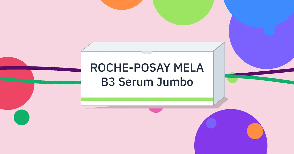 Symbolbild: Packung mit der Aufschrift ROCHE-POSAY MELA B3 Serum Jumbo (PZN 19920855) – Verfügbarkeit und Bezug in Apotheken in Frankfurt am Main