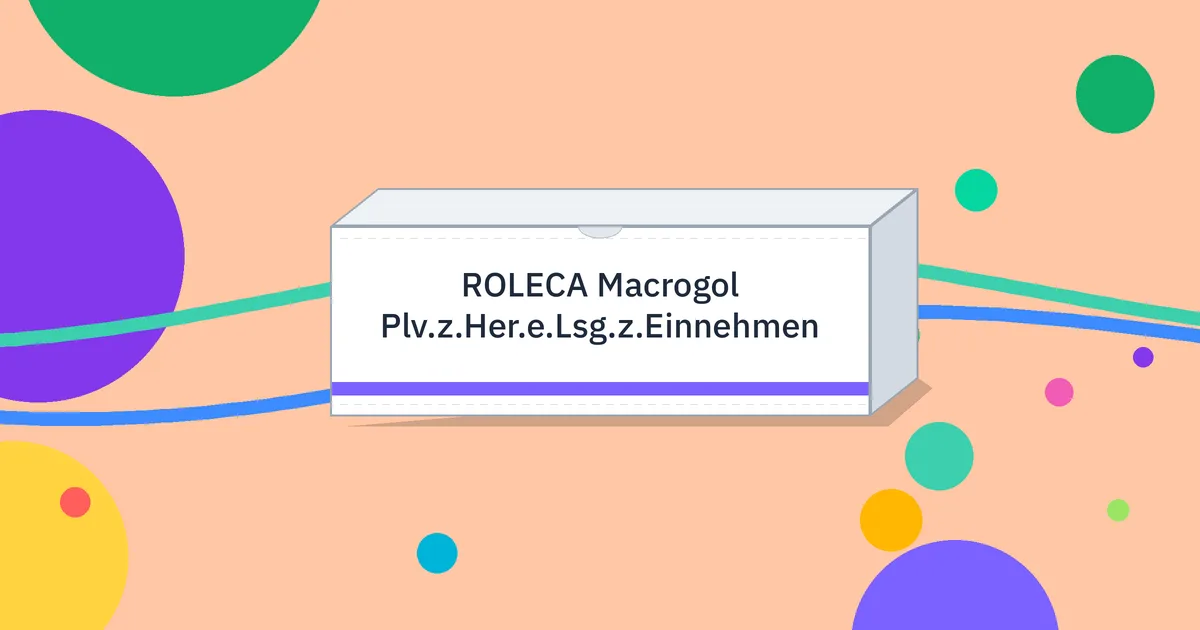 Symbolbild: Packung mit der Aufschrift ROLECA Macrogol Plv.z.Her.e.Lsg.z.Einnehmen (PZN 17440051) – Verfügbarkeit und Bezug in Apotheken in Frankfurt am Main
