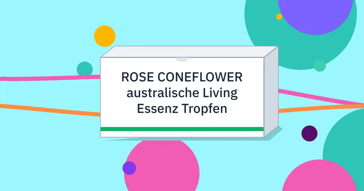 Symbolbild: Packung mit der Aufschrift ROSE CONEFLOWER australische Living Essenz Tropfen (PZN 05010948) – Verfügbarkeit und Bezug in Apotheken in Frankfurt am Main