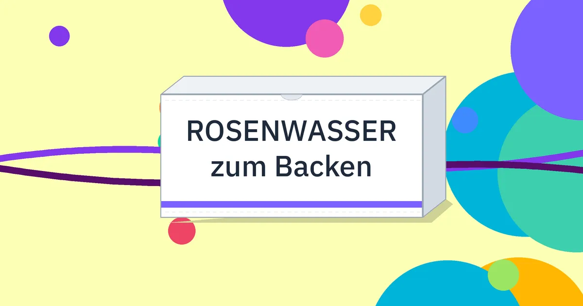 Symbolbild: Packung mit der Aufschrift ROSENWASSER zum Backen (PZN 20341743) – Verfügbarkeit und Bezug in Apotheken in Frankfurt am Main