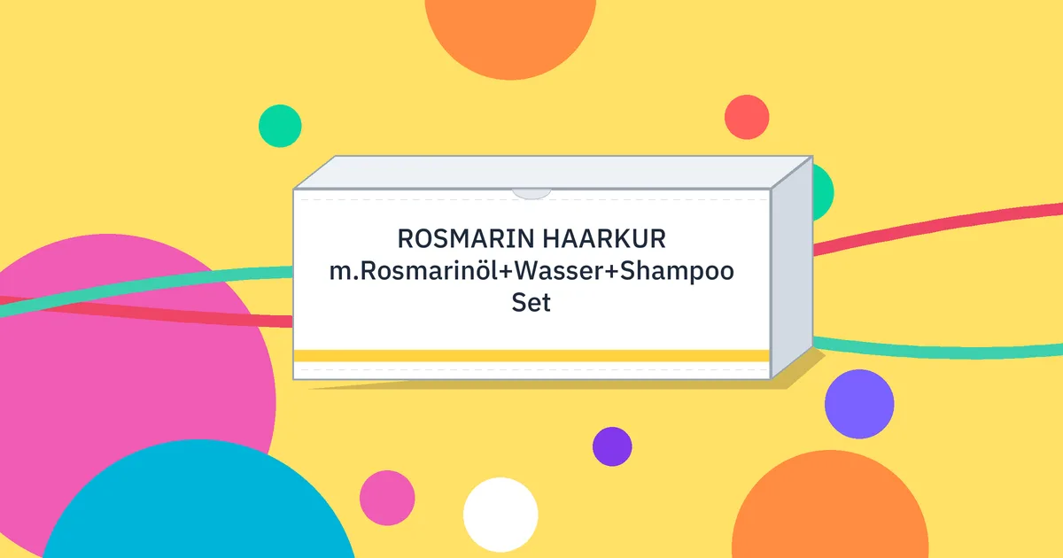 Symbolbild: Packung mit der Aufschrift ROSMARIN HAARKUR m.Rosmarinöl+Wasser+Shampoo Set (PZN 19708807) – Verfügbarkeit und Bezug in Apotheken in Frankfurt am Main