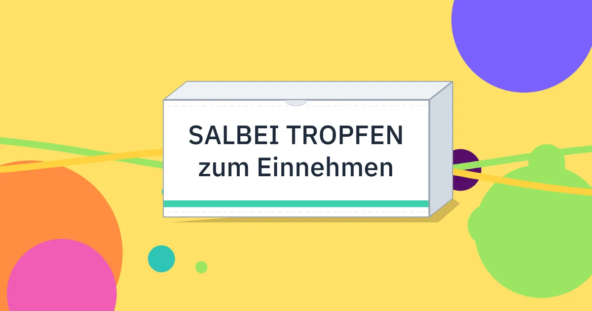Symbolbild: Packung mit der Aufschrift SALBEI TROPFEN zum Einnehmen (PZN 17427688) – Verfügbarkeit und Bezug in Apotheken in Frankfurt am Main