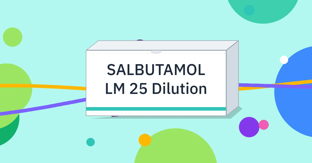 Symbolbild: Packung mit der Aufschrift SALBUTAMOL LM 25 Dilution (PZN 13177332) – Verfügbarkeit und Bezug in Apotheken in Frankfurt am Main
