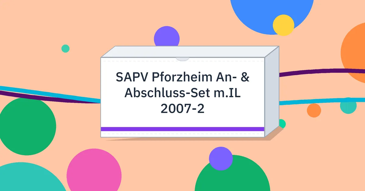 Symbolbild: Packung mit der Aufschrift SAPV Pforzheim An- & Abschluss-Set m.IL 2007-2 (PZN 12569691) – Verfügbarkeit und Bezug in Apotheken in Frankfurt am Main