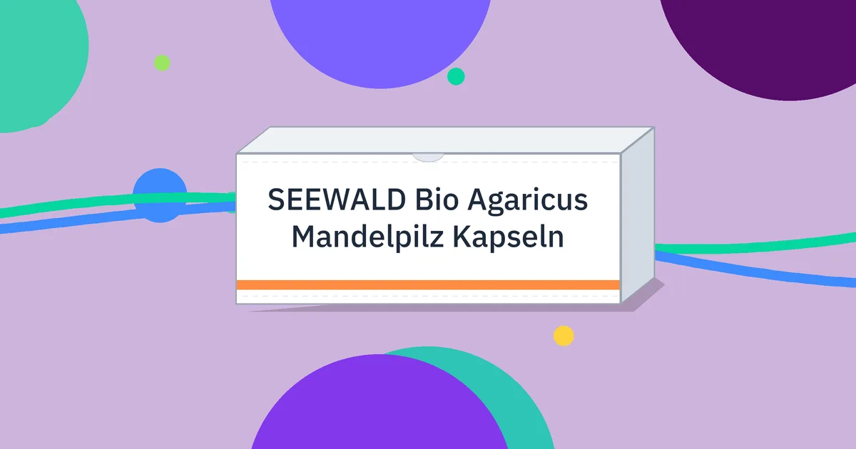 Symbolbild: Packung mit der Aufschrift SEEWALD Bio Agaricus Mandelpilz Kapseln (PZN 20164181) – Verfügbarkeit und Bezug in Apotheken in Frankfurt am Main