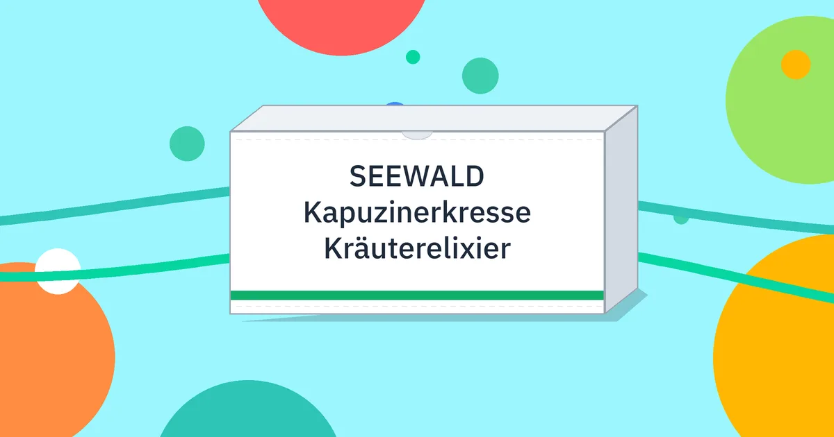 Symbolbild: Packung mit der Aufschrift SEEWALD Kapuzinerkresse Kräuterelixier (PZN 19545860) – Verfügbarkeit und Bezug in Apotheken in Frankfurt am Main