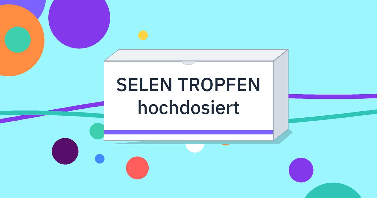 Symbolbild: Packung mit der Aufschrift SELEN TROPFEN hochdosiert (PZN 18886257) – Verfügbarkeit und Bezug in Apotheken in Frankfurt am Main