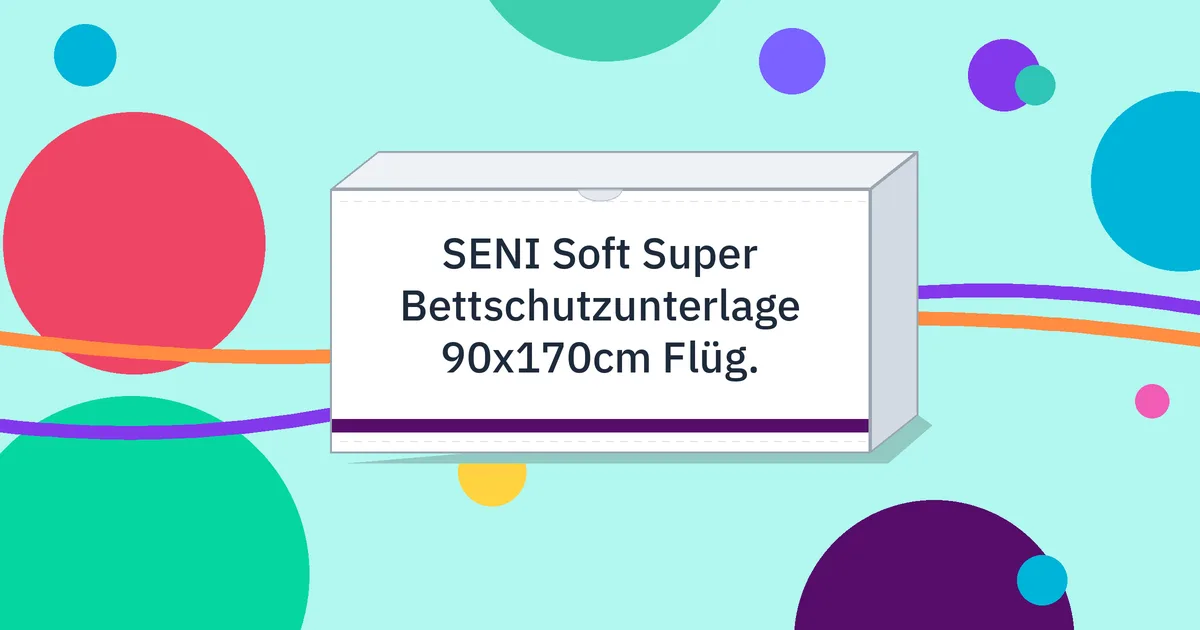 Symbolbild: Packung mit der Aufschrift SENI Soft Super Bettschutzunterlage 90x170cm Flüg. (PZN 20024273) – Verfügbarkeit und Bezug in Apotheken in Frankfurt am Main