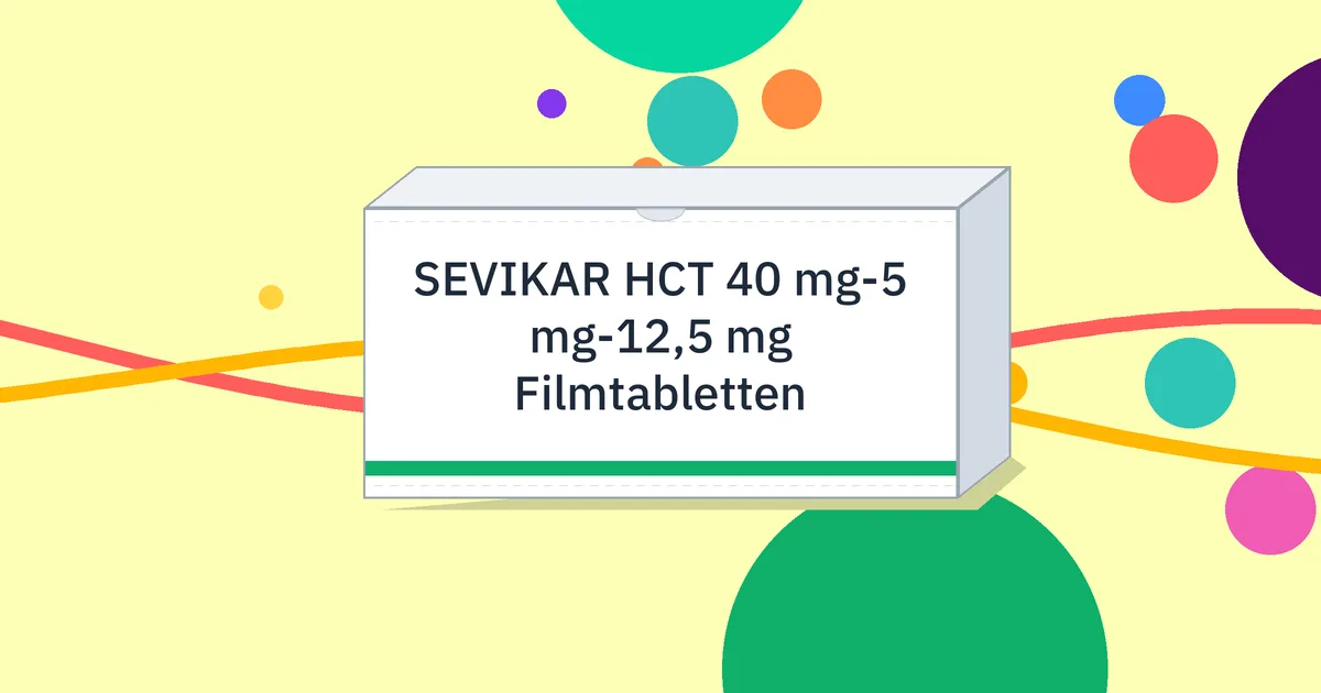 Symbolbild: Packung mit der Aufschrift SEVIKAR HCT 40 mg-5 mg-12,5 mg Filmtabletten (PZN 07379474) – Verfügbarkeit und Bezug in Apotheken in Frankfurt am Main