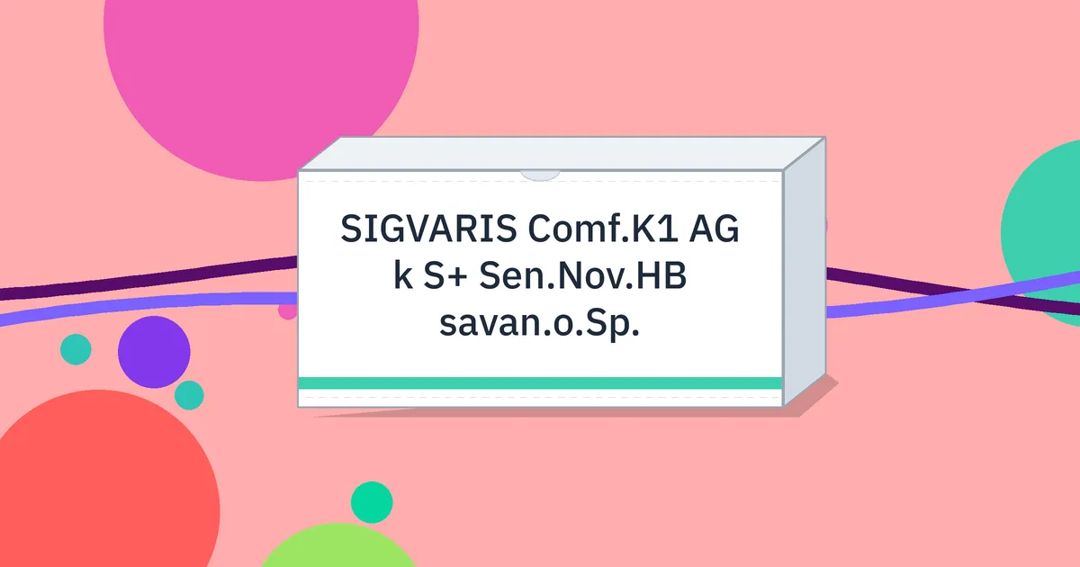 Symbolbild: Packung mit der Aufschrift SIGVARIS Comf.K1 AG k S+ Sen.Nov.HB savan.o.Sp. (PZN 17103230) – Verfügbarkeit und Bezug in Apotheken in Frankfurt am Main