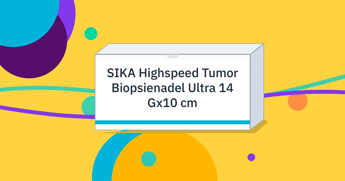 Symbolbild: Packung mit der Aufschrift SIKA Highspeed Tumor Biopsienadel Ultra 14 Gx10 cm (PZN 01364359) – Verfügbarkeit und Bezug in Apotheken in Frankfurt am Main
