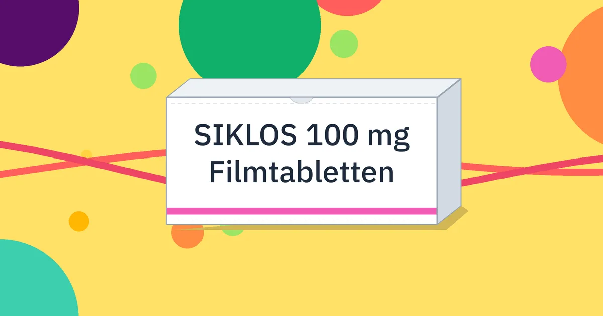 Symbolbild: Packung mit der Aufschrift SIKLOS 100 mg Filmtabletten (PZN 15861417) – Verfügbarkeit und Bezug in Apotheken in Frankfurt am Main