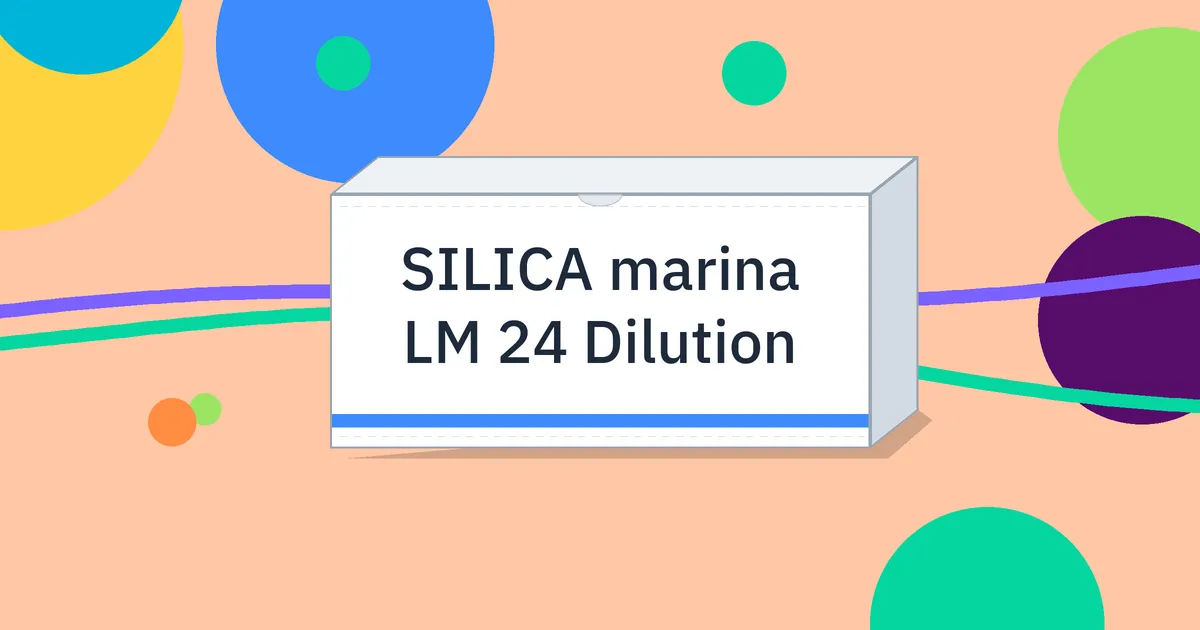 Symbolbild: Packung mit der Aufschrift SILICA marina LM 24 Dilution (PZN 13189878) – Verfügbarkeit und Bezug in Apotheken in Frankfurt am Main