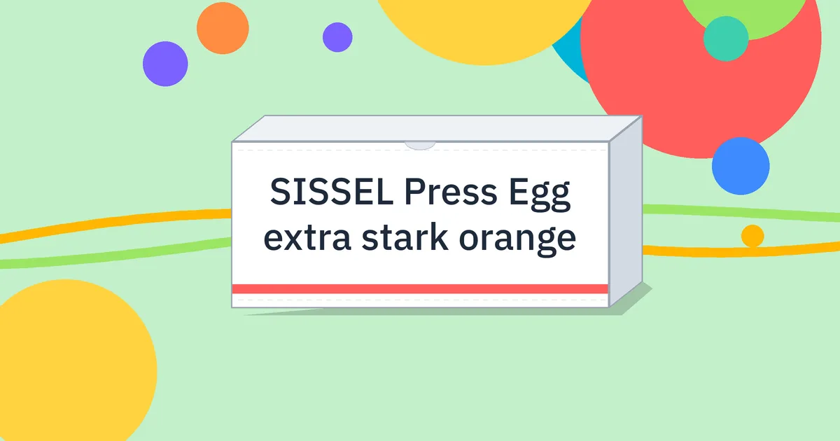 Symbolbild: Packung mit der Aufschrift SISSEL Press Egg extra stark orange (PZN 09157269) – Verfügbarkeit und Bezug in Apotheken in Frankfurt am Main