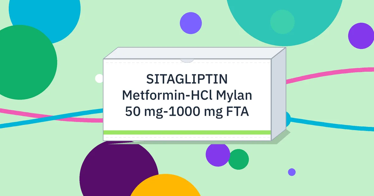Symbolbild: Packung mit der Aufschrift SITAGLIPTIN Metformin-HCl Mylan 50 mg-1000 mg FTA (PZN 17987111) – Verfügbarkeit und Bezug in Apotheken in Frankfurt am Main