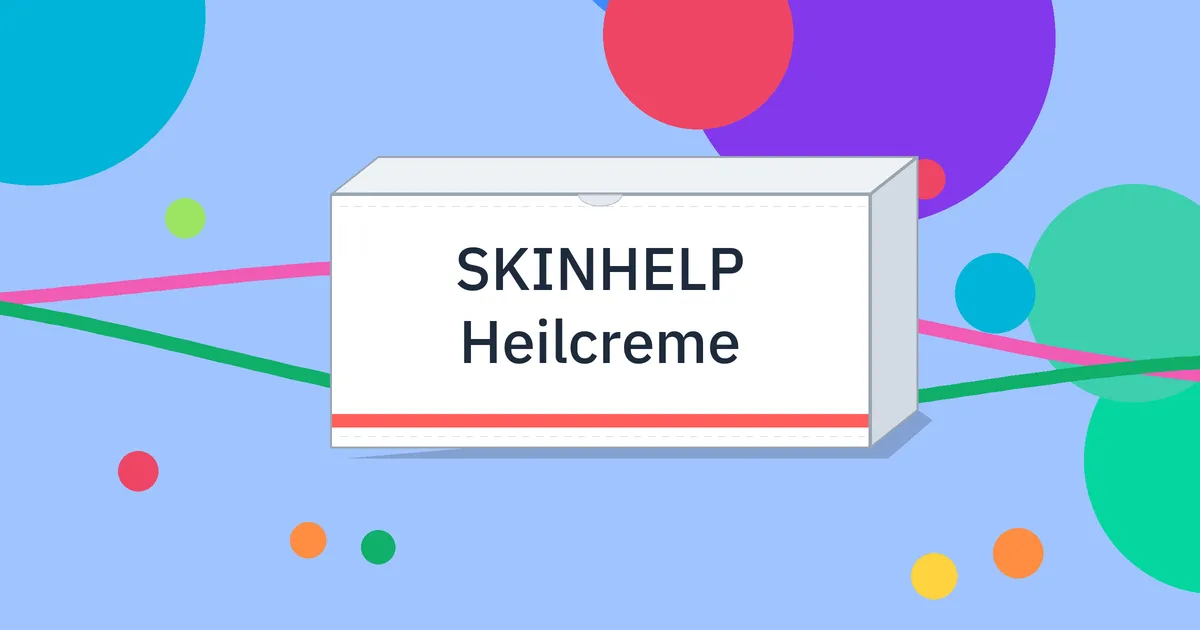 Symbolbild: Packung mit der Aufschrift SKINHELP Heilcreme (PZN 13154704) – Verfügbarkeit und Bezug in Apotheken in Frankfurt am Main