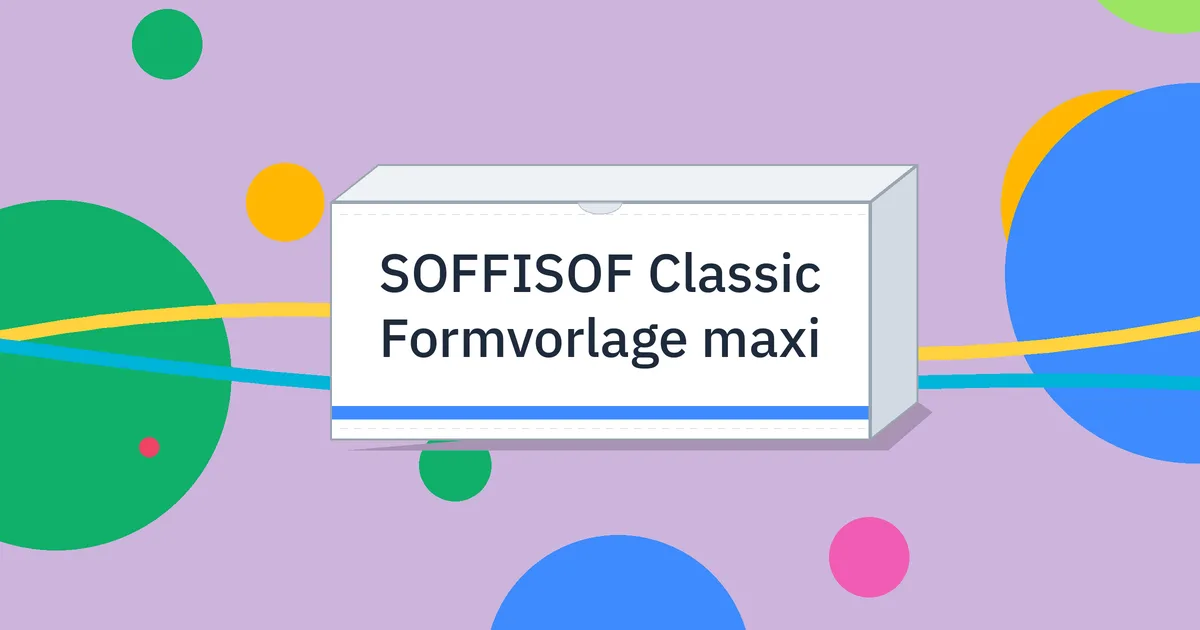Symbolbild: Packung mit der Aufschrift SOFFISOF Classic Formvorlage maxi (PZN 12566103) – Verfügbarkeit und Bezug in Apotheken in Frankfurt am Main