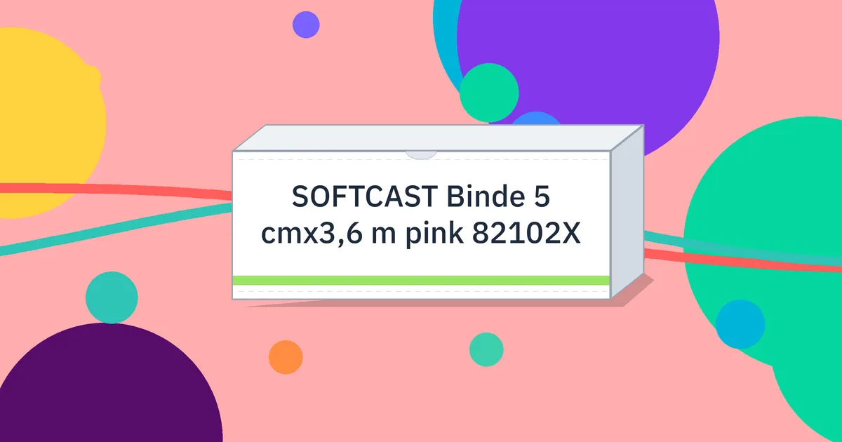 Symbolbild: Packung mit der Aufschrift SOFTCAST Binde 5 cmx3,6 m pink 82102X (PZN 05901357) – Verfügbarkeit und Bezug in Apotheken in Frankfurt am Main