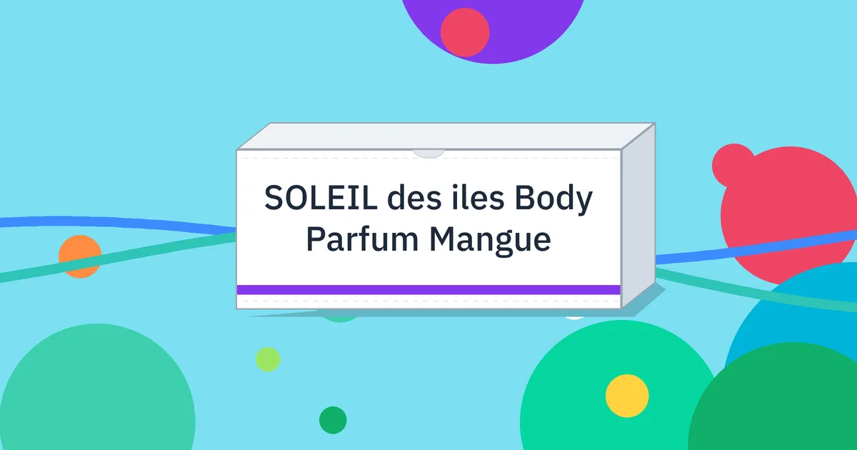 Symbolbild: Packung mit der Aufschrift SOLEIL des iles Body Parfum Mangue (PZN 13573571) – Verfügbarkeit und Bezug in Apotheken in Frankfurt am Main