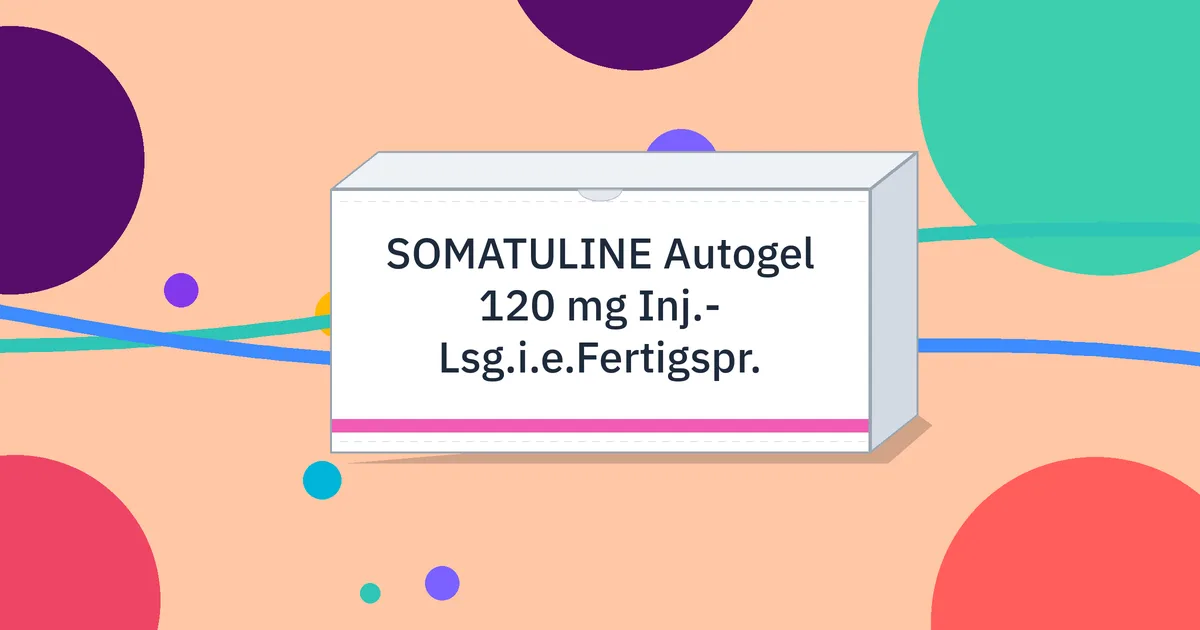 Symbolbild: Packung mit der Aufschrift SOMATULINE Autogel 120 mg Inj.-Lsg.i.e.Fertigspr. (PZN 18762791) – Verfügbarkeit und Bezug in Apotheken in Frankfurt am Main