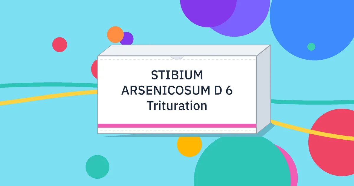 Symbolbild: Packung mit der Aufschrift STIBIUM ARSENICOSUM D 6 Trituration (PZN 02596899) – Verfügbarkeit und Bezug in Apotheken in Frankfurt am Main