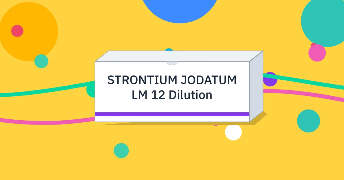 Symbolbild: Packung mit der Aufschrift STRONTIUM JODATUM LM 12 Dilution (PZN 03502630) – Verfügbarkeit und Bezug in Apotheken in Frankfurt am Main