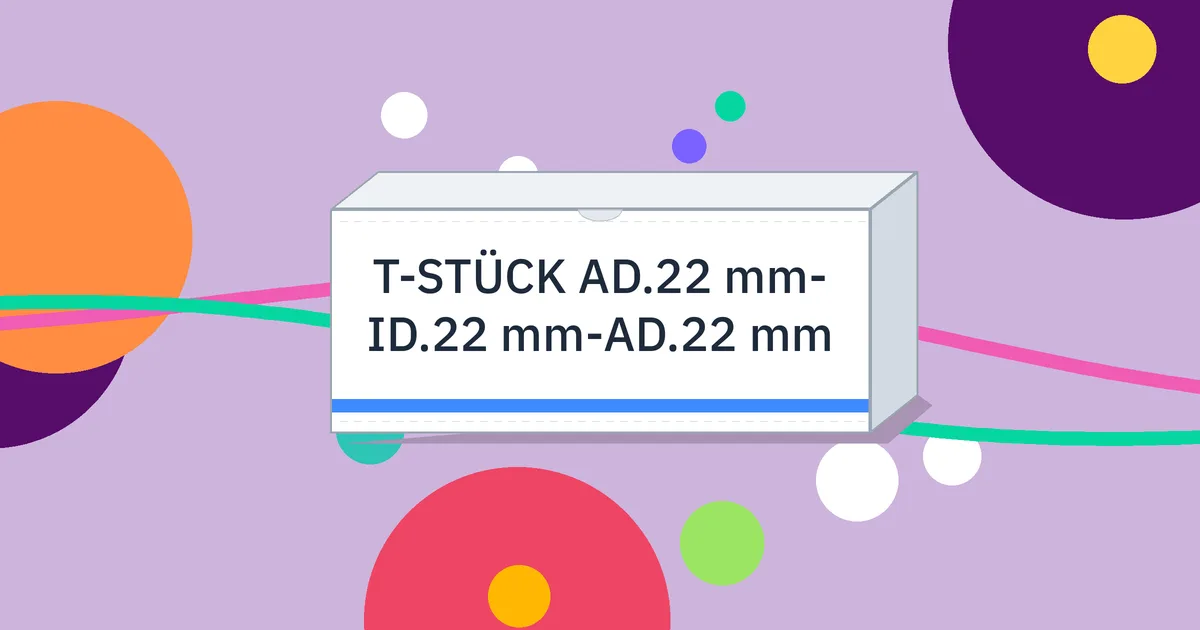Symbolbild: Packung mit der Aufschrift T-STÜCK AD.22 mm-ID.22 mm-AD.22 mm (PZN 17432175) – Verfügbarkeit und Bezug in Apotheken in Frankfurt am Main