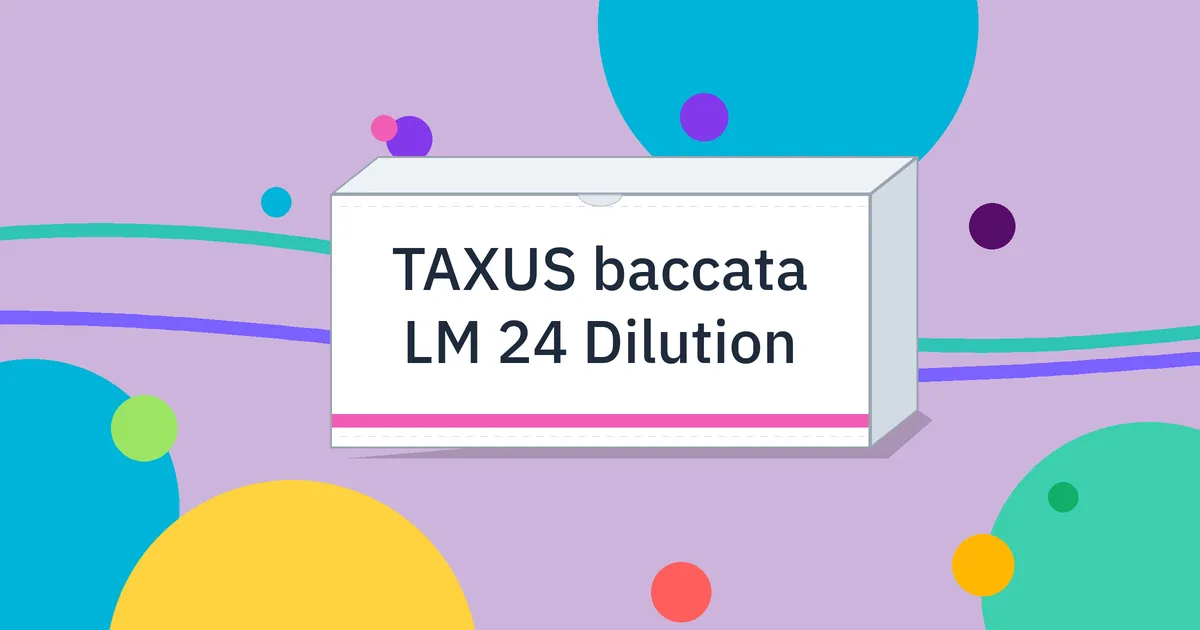 Symbolbild: Packung mit der Aufschrift TAXUS baccata LM 24 Dilution (PZN 13215334) – Verfügbarkeit und Bezug in Apotheken in Frankfurt am Main