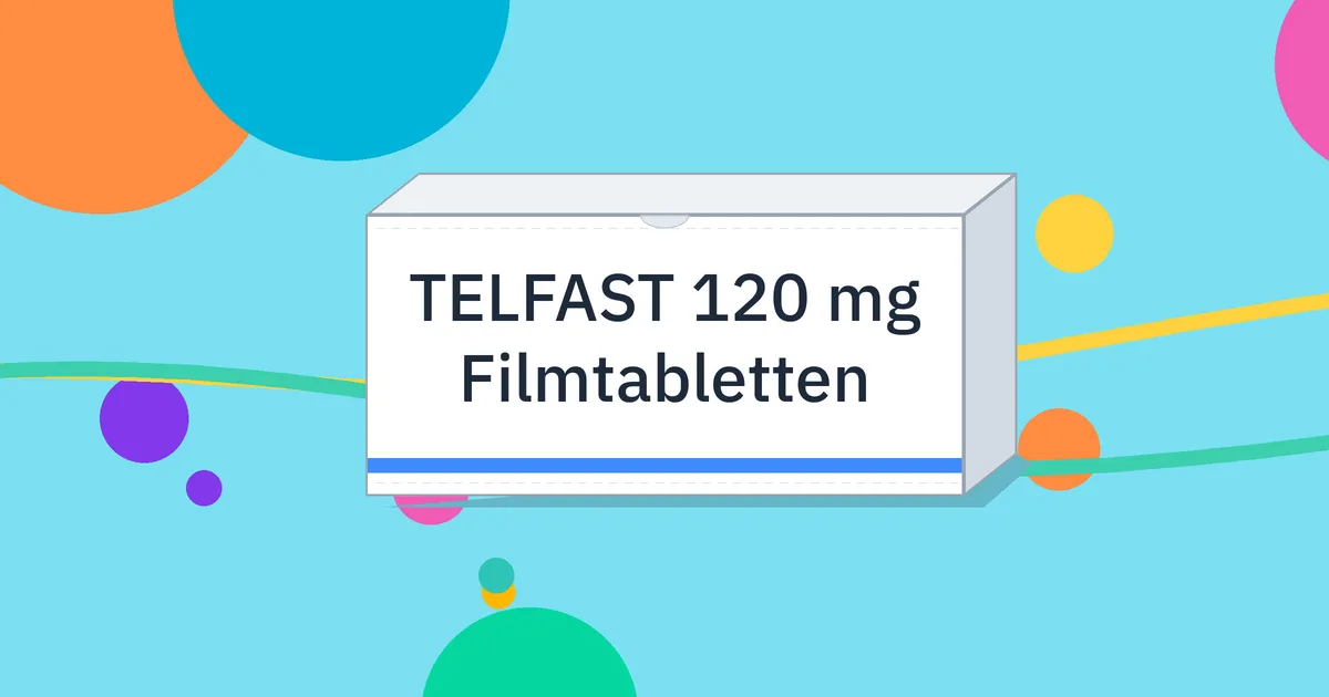Symbolbild: Packung mit der Aufschrift TELFAST 120 mg Filmtabletten (PZN 01260499) – Verfügbarkeit und Bezug in Apotheken in Frankfurt am Main