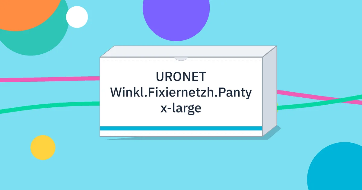 Symbolbild: Packung mit der Aufschrift URONET Winkl.Fixiernetzh.Panty x-large (PZN 00477601) – Verfügbarkeit und Bezug in Apotheken in Frankfurt am Main