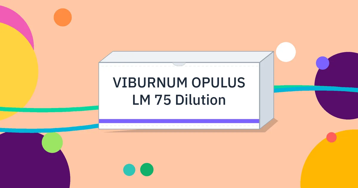 Symbolbild: Packung mit der Aufschrift VIBURNUM OPULUS LM 75 Dilution (PZN 13271427) – Verfügbarkeit und Bezug in Apotheken in Frankfurt am Main