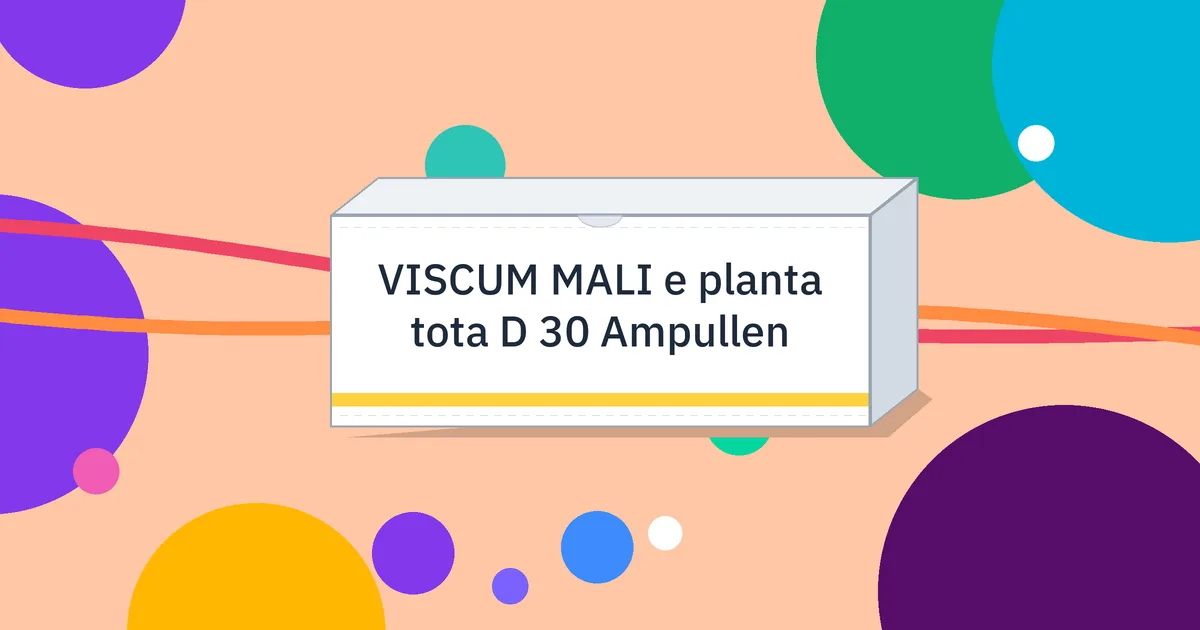 Symbolbild: Packung mit der Aufschrift VISCUM MALI e planta tota D 30 Ampullen (PZN 02830361) – Verfügbarkeit und Bezug in Apotheken in Frankfurt am Main