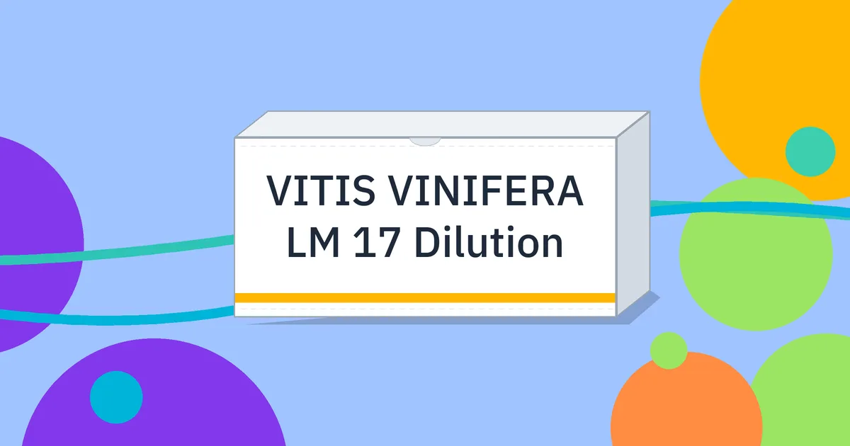 Symbolbild: Packung mit der Aufschrift VITIS VINIFERA LM 17 Dilution (PZN 13279794) – Verfügbarkeit und Bezug in Apotheken in Frankfurt am Main