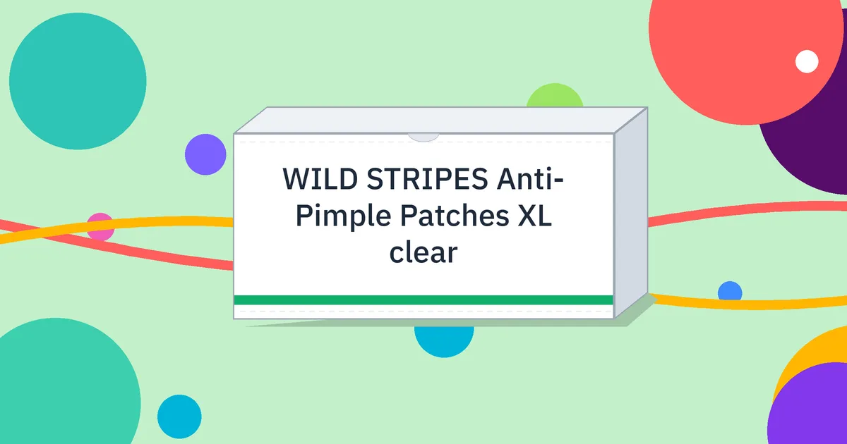 Symbolbild: Packung mit der Aufschrift WILD STRIPES Anti-Pimple Patches XL clear (PZN 20051264) – Verfügbarkeit und Bezug in Apotheken in Frankfurt am Main