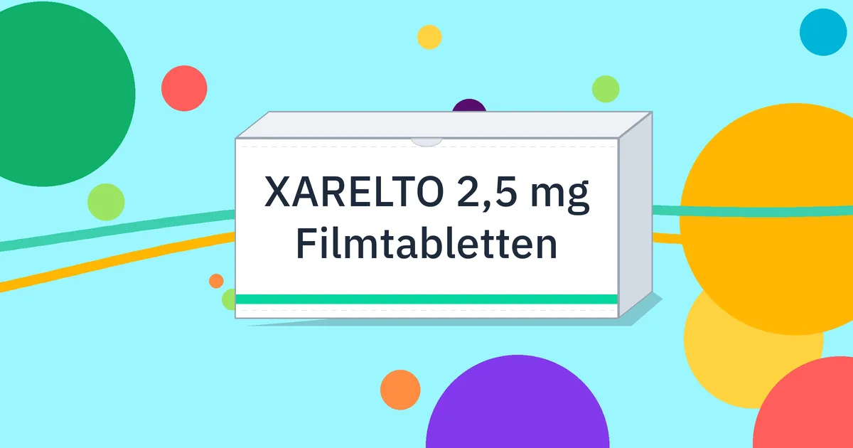 Symbolbild: Packung mit der Aufschrift XARELTO 2,5 mg Filmtabletten (PZN 14406473) – Verfügbarkeit und Bezug in Apotheken in Frankfurt am Main
