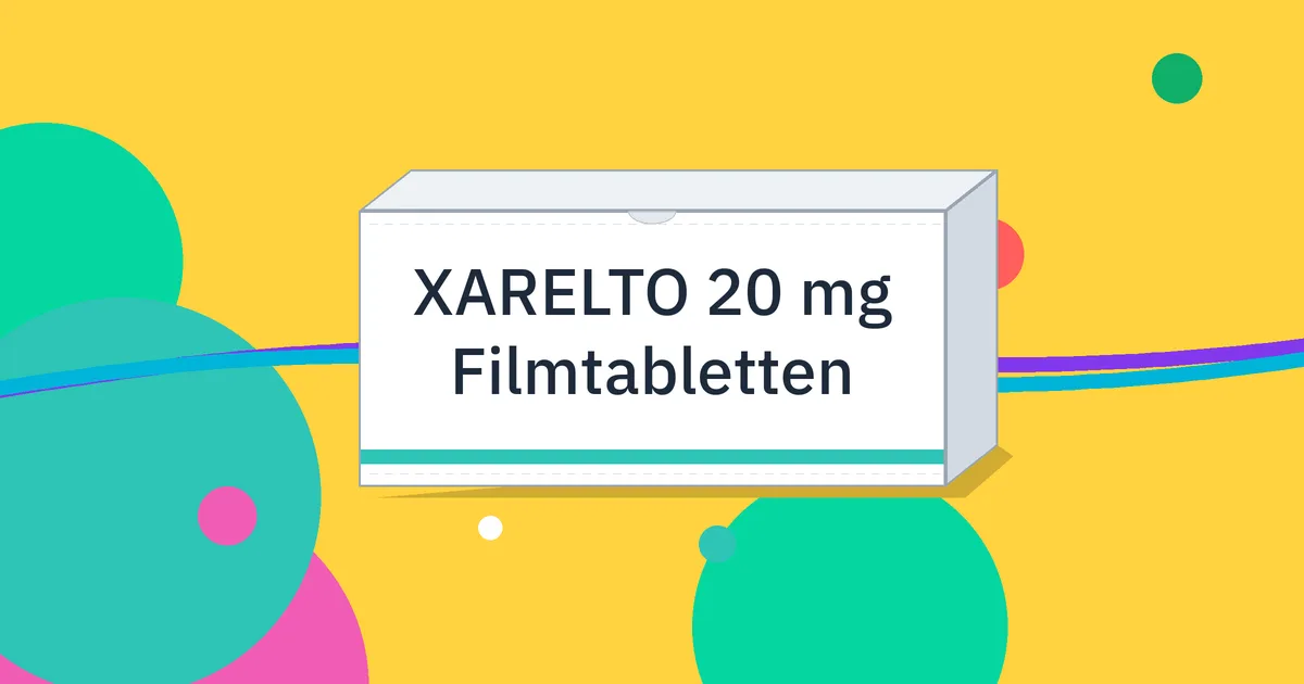 Symbolbild: Packung mit der Aufschrift XARELTO 20 mg Filmtabletten (PZN 16330076) – Verfügbarkeit und Bezug in Apotheken in Frankfurt am Main