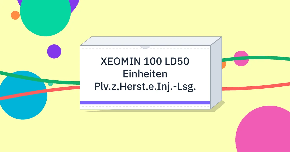 Symbolbild: Packung mit der Aufschrift XEOMIN 100 LD50 Einheiten Plv.z.Herst.e.Inj.-Lsg. (PZN 13335191) – Verfügbarkeit und Bezug in Apotheken in Frankfurt am Main