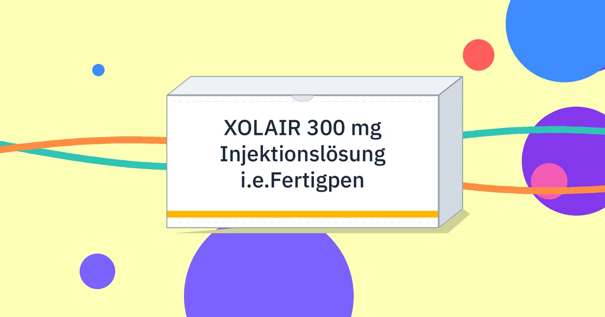 Symbolbild: Packung mit der Aufschrift XOLAIR 300 mg Injektionslösung i.e.Fertigpen (PZN 19792280) – Verfügbarkeit und Bezug in Apotheken in Frankfurt am Main