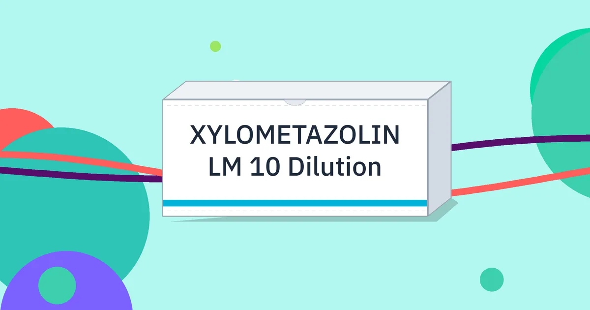 Symbolbild: Packung mit der Aufschrift XYLOMETAZOLIN LM 10 Dilution (PZN 13283229) – Verfügbarkeit und Bezug in Apotheken in Frankfurt am Main