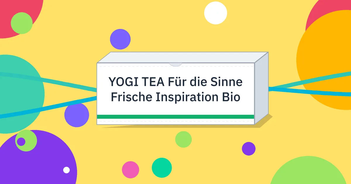 Symbolbild: Packung mit der Aufschrift YOGI TEA Für die Sinne Frische Inspiration Bio (PZN 17572083) – Verfügbarkeit und Bezug in Apotheken in Frankfurt am Main