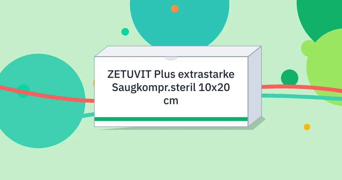 Symbolbild: Packung mit der Aufschrift ZETUVIT Plus extrastarke Saugkompr.steril 10x20 cm (PZN 17669753) – Verfügbarkeit und Bezug in Apotheken in Frankfurt am Main