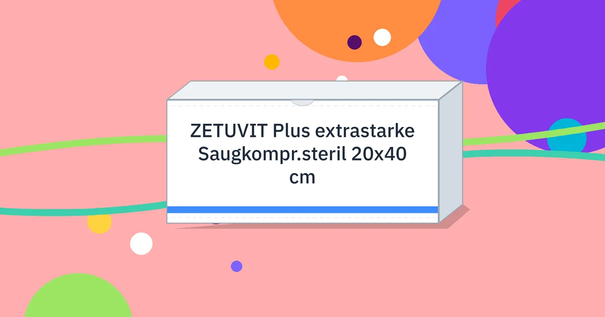 Symbolbild: Packung mit der Aufschrift ZETUVIT Plus extrastarke Saugkompr.steril 20x40 cm (PZN 13575133) – Verfügbarkeit und Bezug in Apotheken in Frankfurt am Main