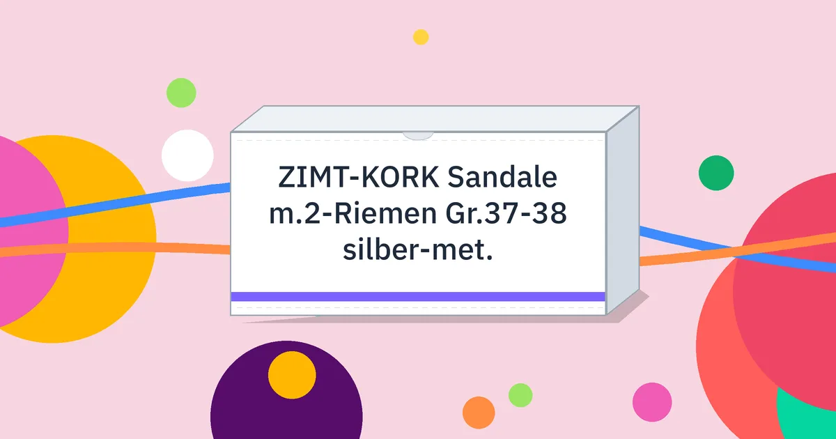 Symbolbild: Packung mit der Aufschrift ZIMT-KORK Sandale m.2-Riemen Gr.37-38 silber-met. (PZN 19265669) – Verfügbarkeit und Bezug in Apotheken in Frankfurt am Main