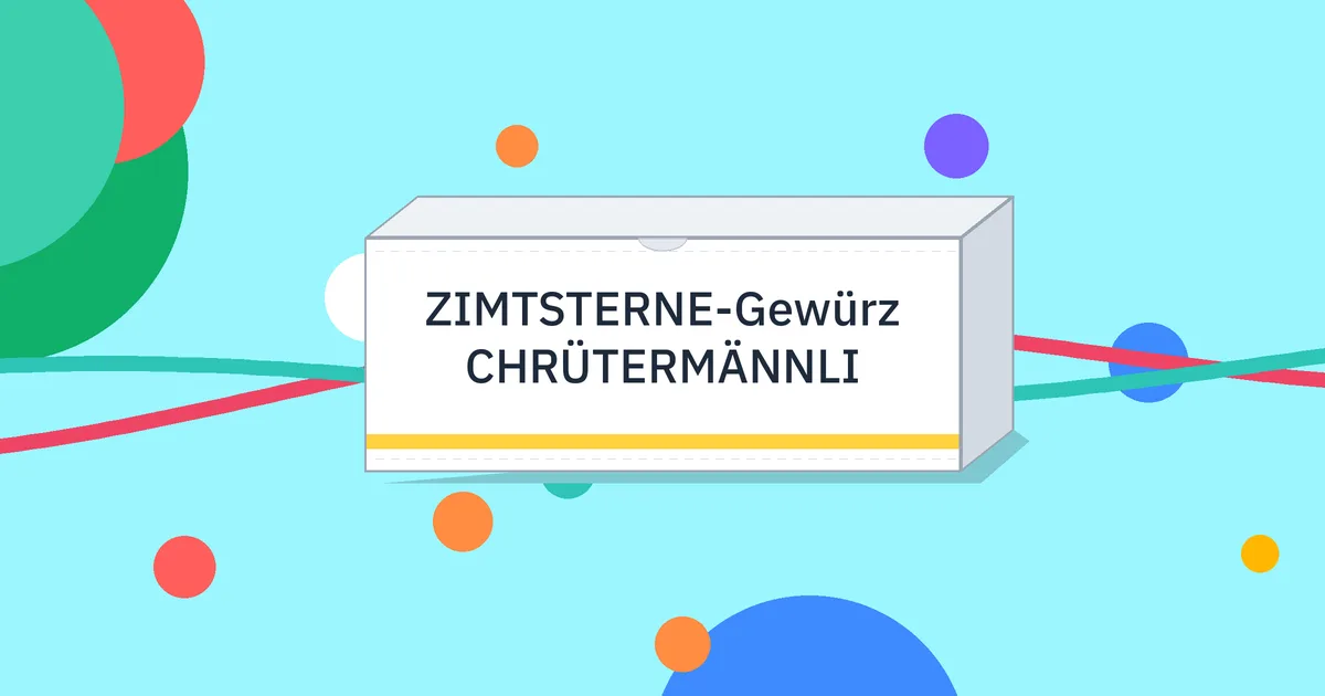 Symbolbild: Packung mit der Aufschrift ZIMTSTERNE-Gewürz CHRÜTERMÄNNLI (PZN 01187791) – Verfügbarkeit und Bezug in Apotheken in Frankfurt am Main