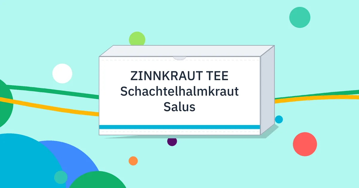Symbolbild: Packung mit der Aufschrift ZINNKRAUT TEE Schachtelhalmkraut Salus (PZN 02640554) – Verfügbarkeit und Bezug in Apotheken in Frankfurt am Main