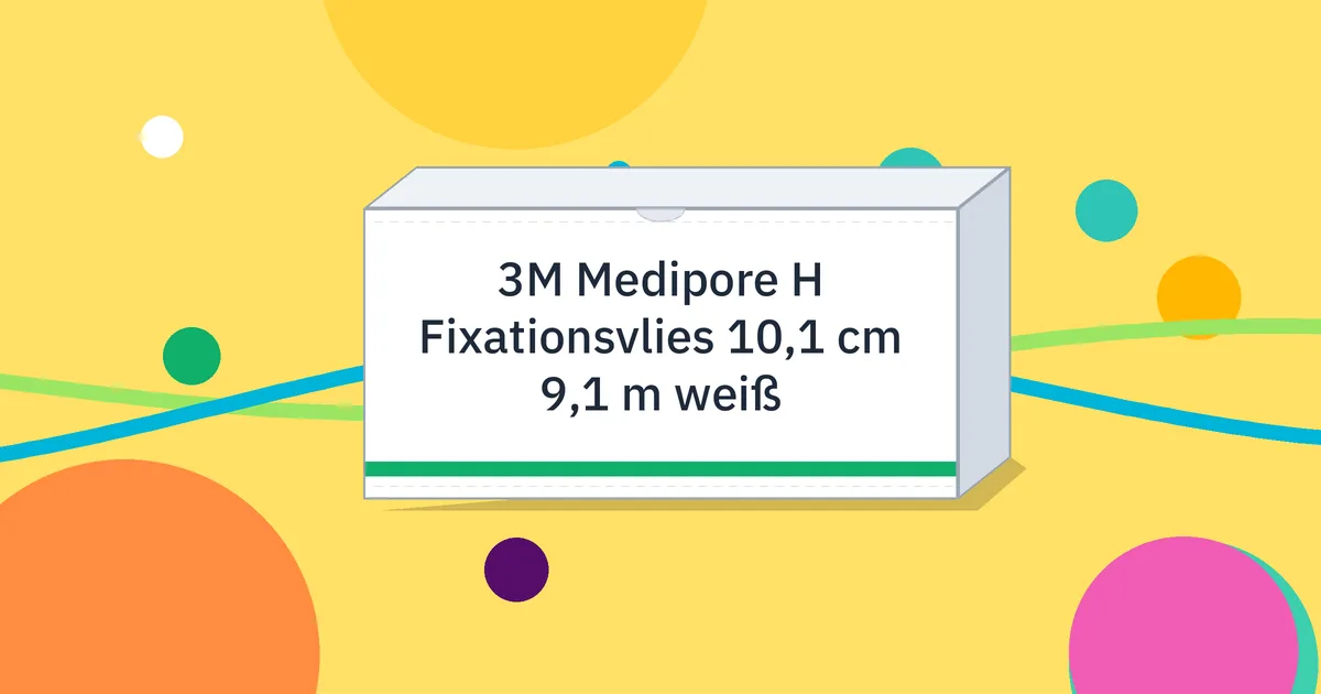 Symbolbild: Packung mit der Aufschrift 3M Medipore H Fixationsvlies 10,1 cm 9,1 m weiß (PZN 18192253) – Verfügbarkeit und Bezug in Apotheken in Frankfurt am Main