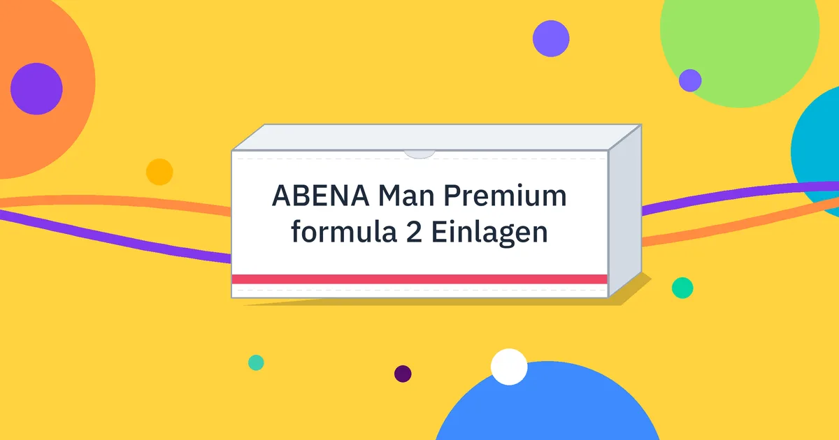 Symbolbild: Packung mit der Aufschrift ABENA Man Premium formula 2 Einlagen (PZN 18007540) – Verfügbarkeit und Bezug in Apotheken in Frankfurt am Main