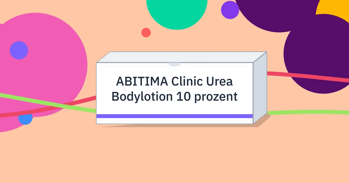 Symbolbild: Packung mit der Aufschrift ABITIMA Clinic Urea Bodylotion 10 prozent (PZN 16701153) – Verfügbarkeit und Bezug in Apotheken in Frankfurt am Main