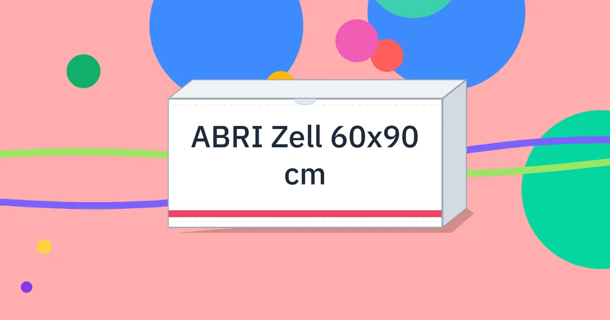 Symbolbild: Packung mit der Aufschrift ABRI Zell 60x90 cm (PZN 06886944) – Verfügbarkeit und Bezug in Apotheken in Frankfurt am Main