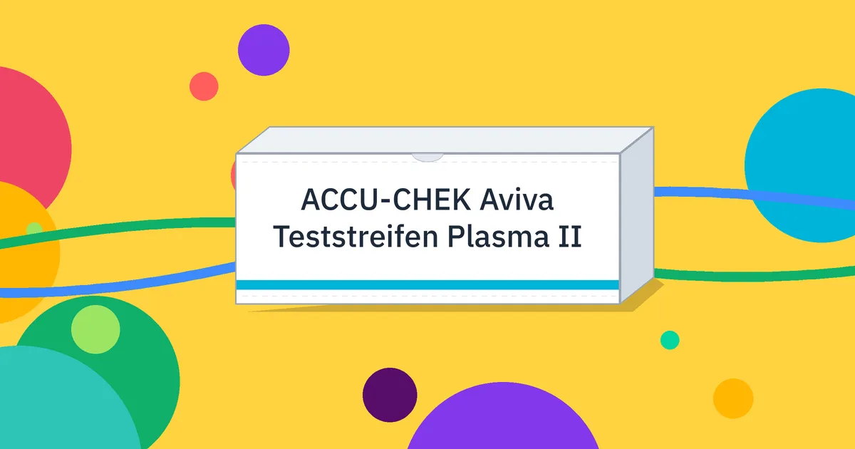 Symbolbild: Packung mit der Aufschrift ACCU-CHEK Aviva Teststreifen Plasma II (PZN 11293123) – Verfügbarkeit und Bezug in Apotheken in Frankfurt am Main